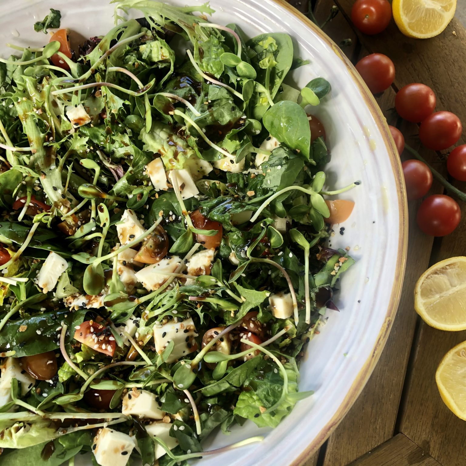 Italian Chopped Salad with Sunflower Microgreens - Edible Sacramento